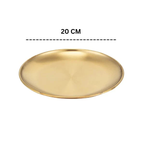 Gold Plated Stainless Steel Plate 20cm by JB Saeed Studio | Buy Serving ...