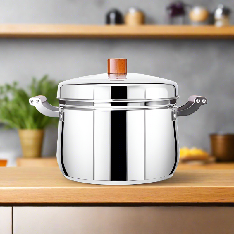 Stainless Steel Cooking Pot 22cm by JB Saeed Studio | Buy Cookware ...