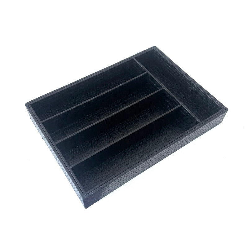 Leather Cutlery Tray Black by JB Saeed Studio | Complete Home Solution ...