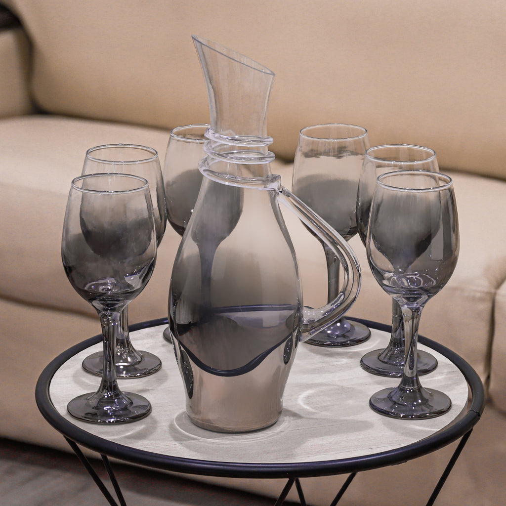 Glass Water Sets (Set of 7) by JB Saeed Studio | Buy Glass & Jugs Sets ...