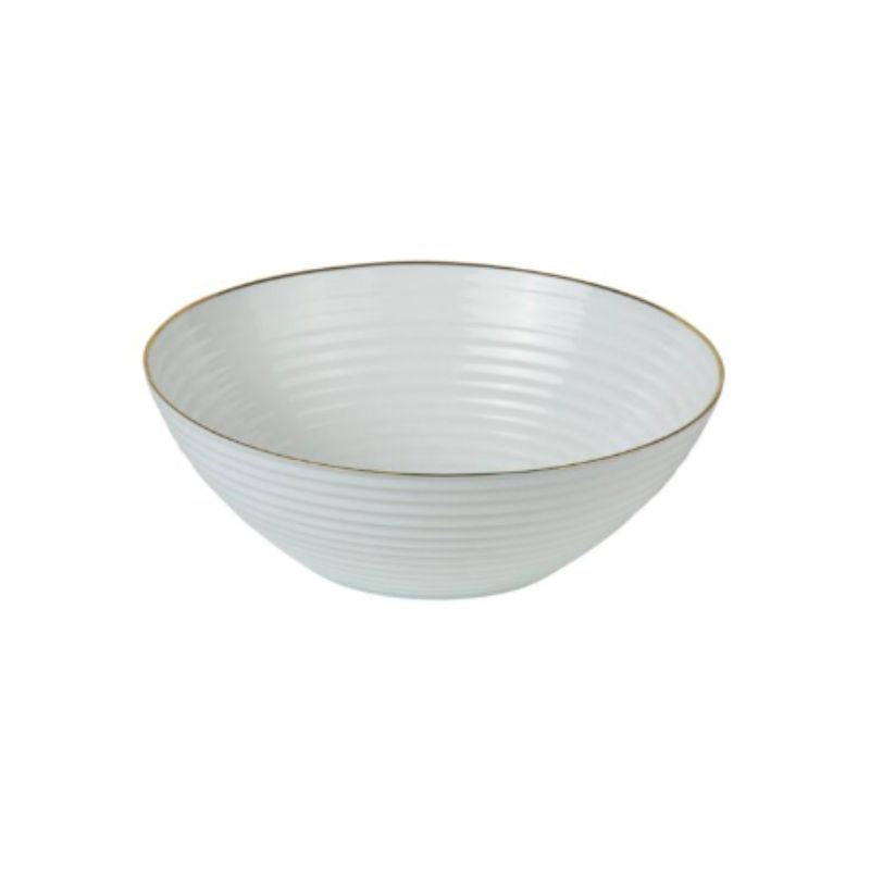 Golden Opal Harena Plain White Bowl 23cm (Set of 6) by JB Saeed Studio ...