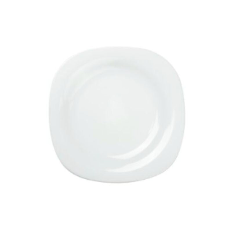 Golden Opal Carine Plain White Dinner Serving Square Plate 31cm (Set of ...