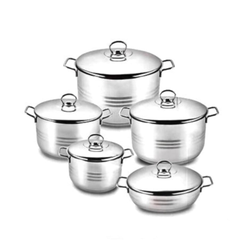 Korkmaz Stainless Steel Cookware 10 Piece Set Astra Pro by JB Saeed ...