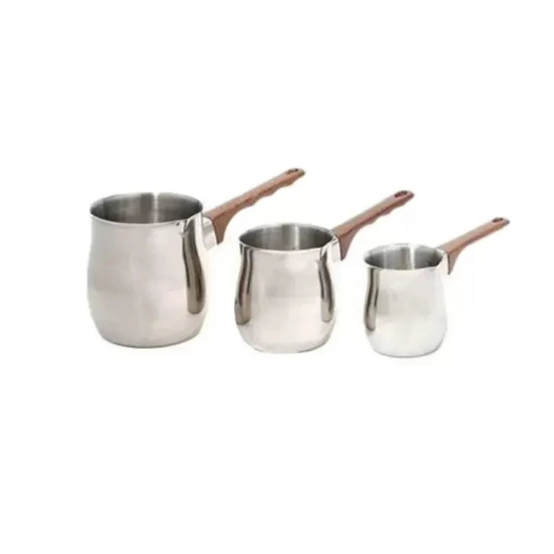 Wood Handle Grain Milk Cup Set of 3 by JB Saeed Studio | Buy Milk Cups ...