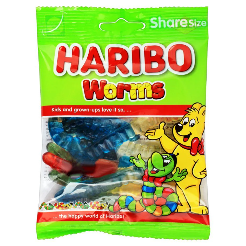 HARIBO Worms 80gm By JB Saeed Studio | Badminton Accessories Online In ...
