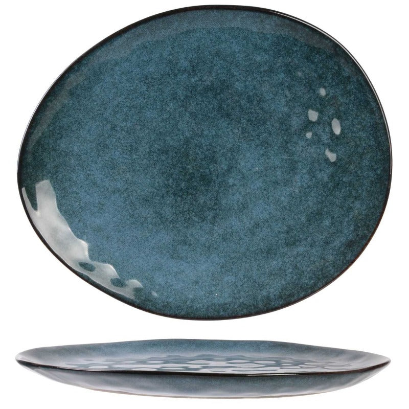 Blue Serving Plate 27.5 x 23cm by JB Saeed Studio | Buy Serving Plate ...