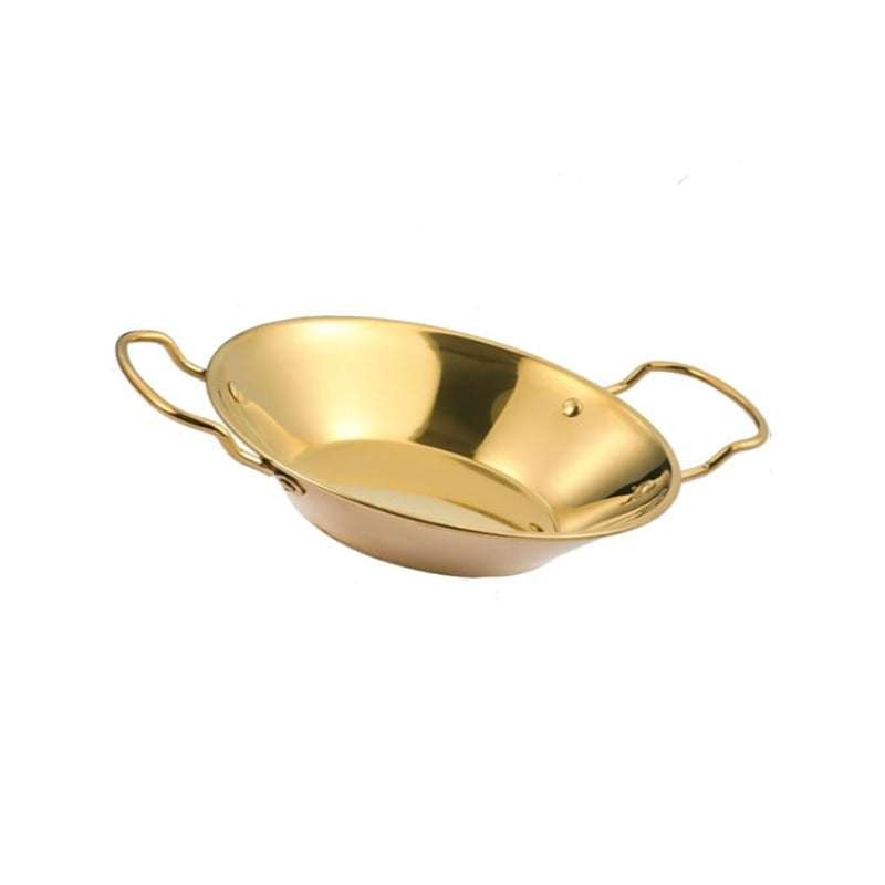 Stainless Steel Gold Plated Ramen Noodles Wok 24cm by JB Saeed Studio ...