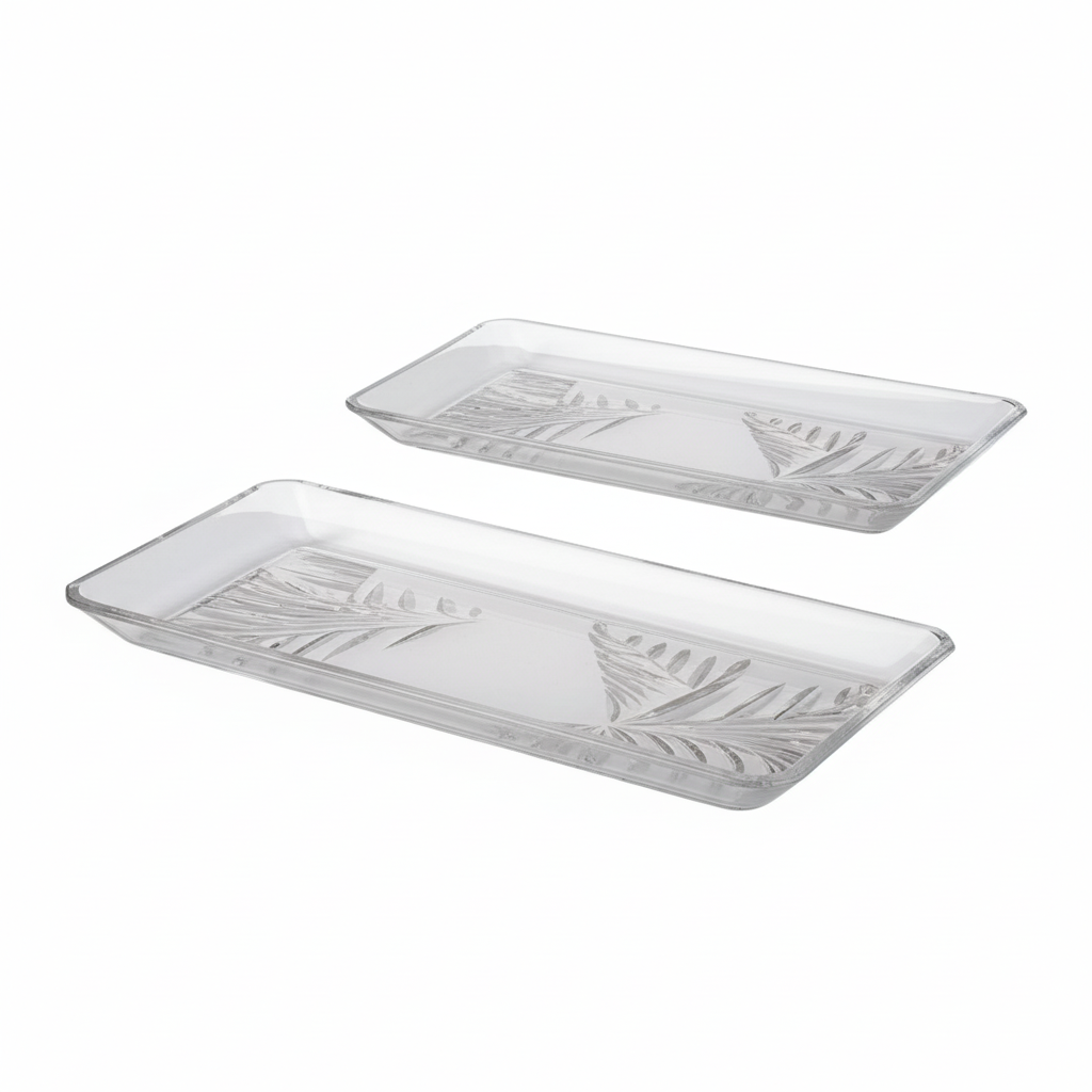 Madlen Crystalline Serving Tray Set of 2pcs by JB Saeed Studio | Buy ...