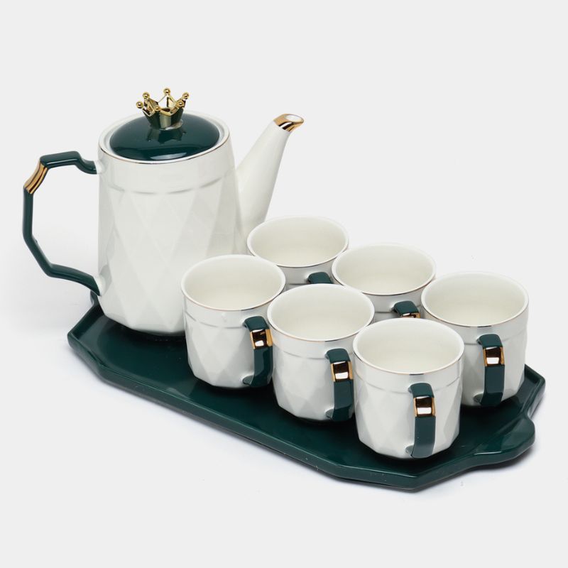 Tea Set White (Set of 8) by JB Saeed Studio | Buy Tea Sets Online In ...