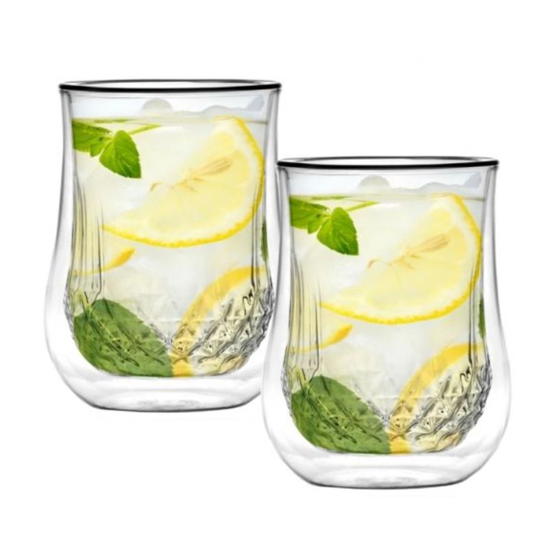 Vialli Design Set of 2 double wall glasses 300ml | Buy Best Double Wall ...