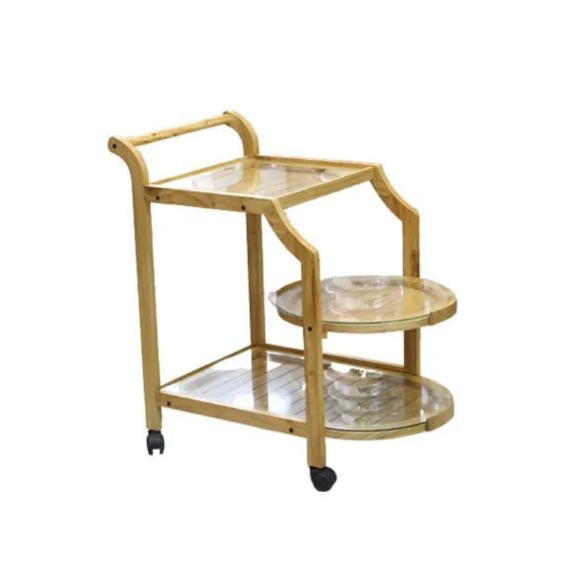 Wooden Tea Serving Trolley With Wheel by JB Saeed Studio | Buy Tea ...
