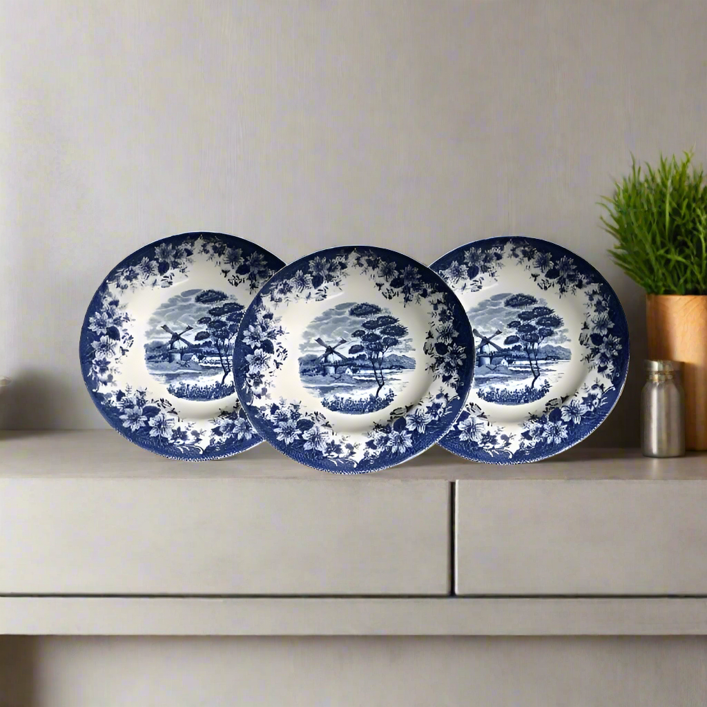 Windmill Blue Dinner Serving Plate 10.2" by JB Saeed Studio | Buy ...