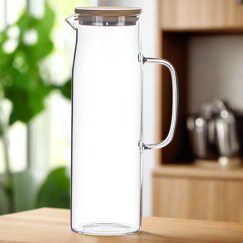 Long Slim Glass Jug 1400ml by JB Saeed Studio | Buy Glass Jugs Online ...