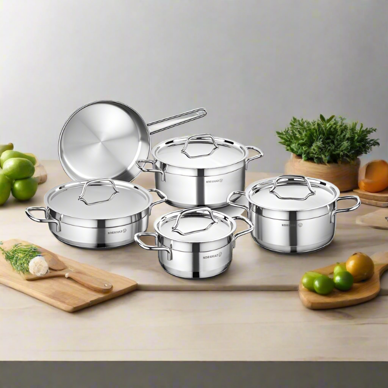 Korkmaz Alfa 9 Pcs Cookware Set by JB Saeed Studio | Buy Best Cookware Online In Pakistan ...