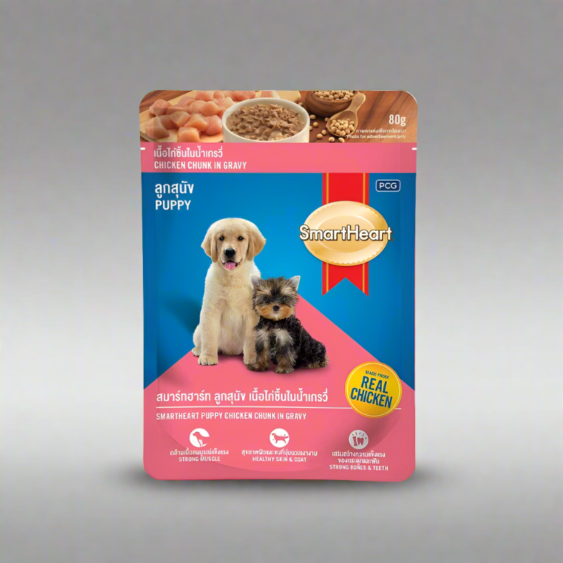 SmartHeart Pouch Wet Dog Food Chicken Chunk In Gravy 80gm by JB Saeed Studio | Buy Pet Food ...