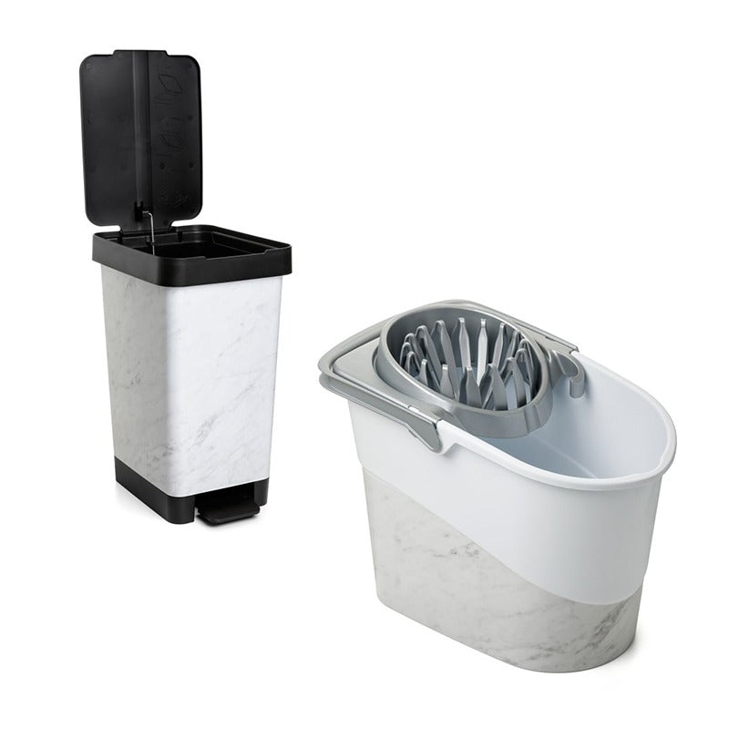 Clean and Dump | Mop Bucket and Pedal Bin | Deco Marble – JBSaeed Studio