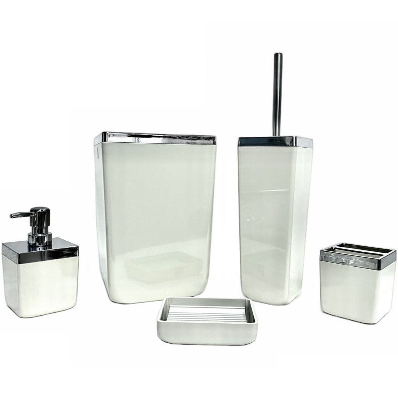 Prima Nova Toskana 5pc Bathroom Set White by JB Saeed Studio | Buy ...