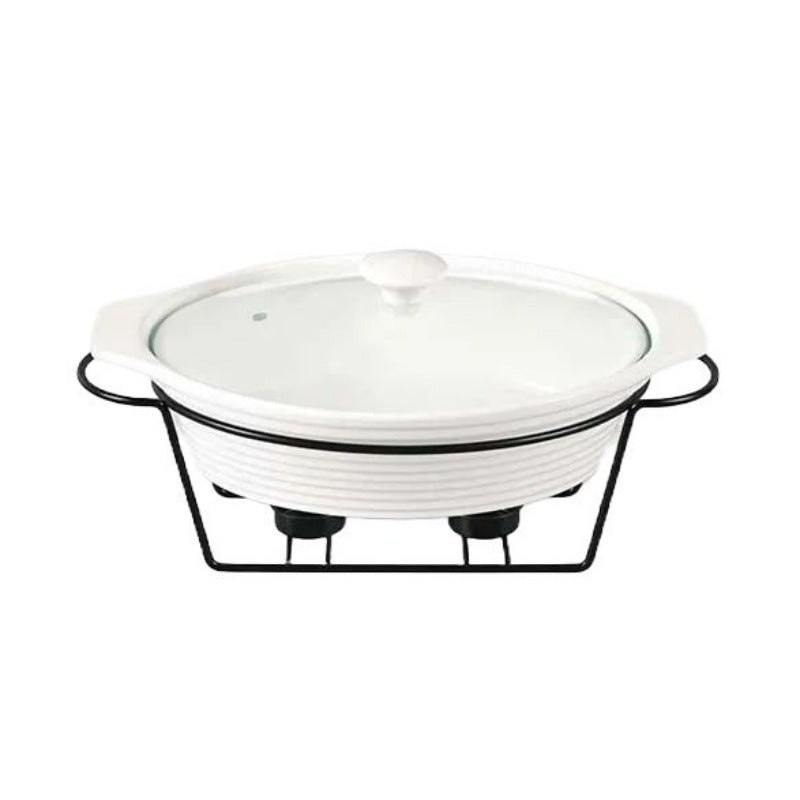 Oval Burner Dish With Stand Small by JB Saeed Studio | Buy Serve ware ...