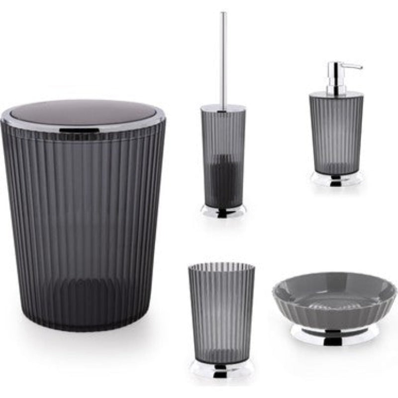 Prima Nova Nely 5pc Bathroom Set Grey by JB Saeed Studio | Buy Bathroom ...