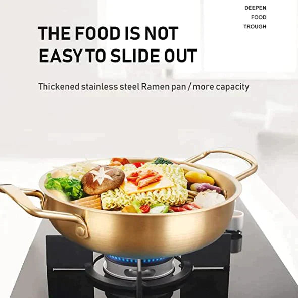 Stainless Steel Gold Plated Pan 28cm by JB Saeed Studio | Buy Cookware ...