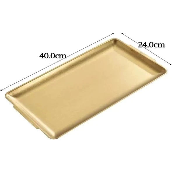 Gold Plated Stainless Steel Rectangle Tray Extra Large by JB Saeed ...