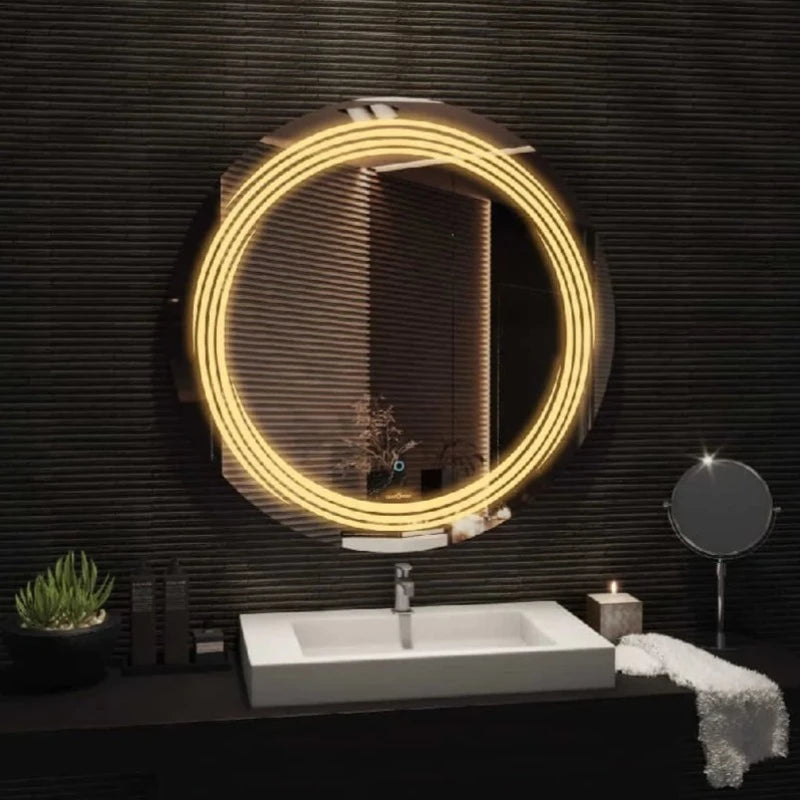 Smart Touch LED Mirror Round 24 x 24 With Bluetooth by JB Saeed Studio ...