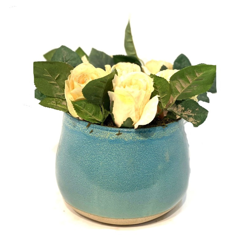 Faux Roses in Pink Vase by JB Saeed Studio | Buy Artificial Plants ...