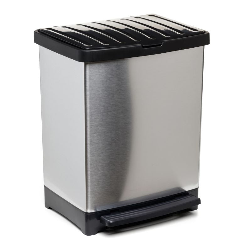 Pedal Dust Bin 25 L - Trend Metal Grey by JB Saeed Studio | Dustbins ...